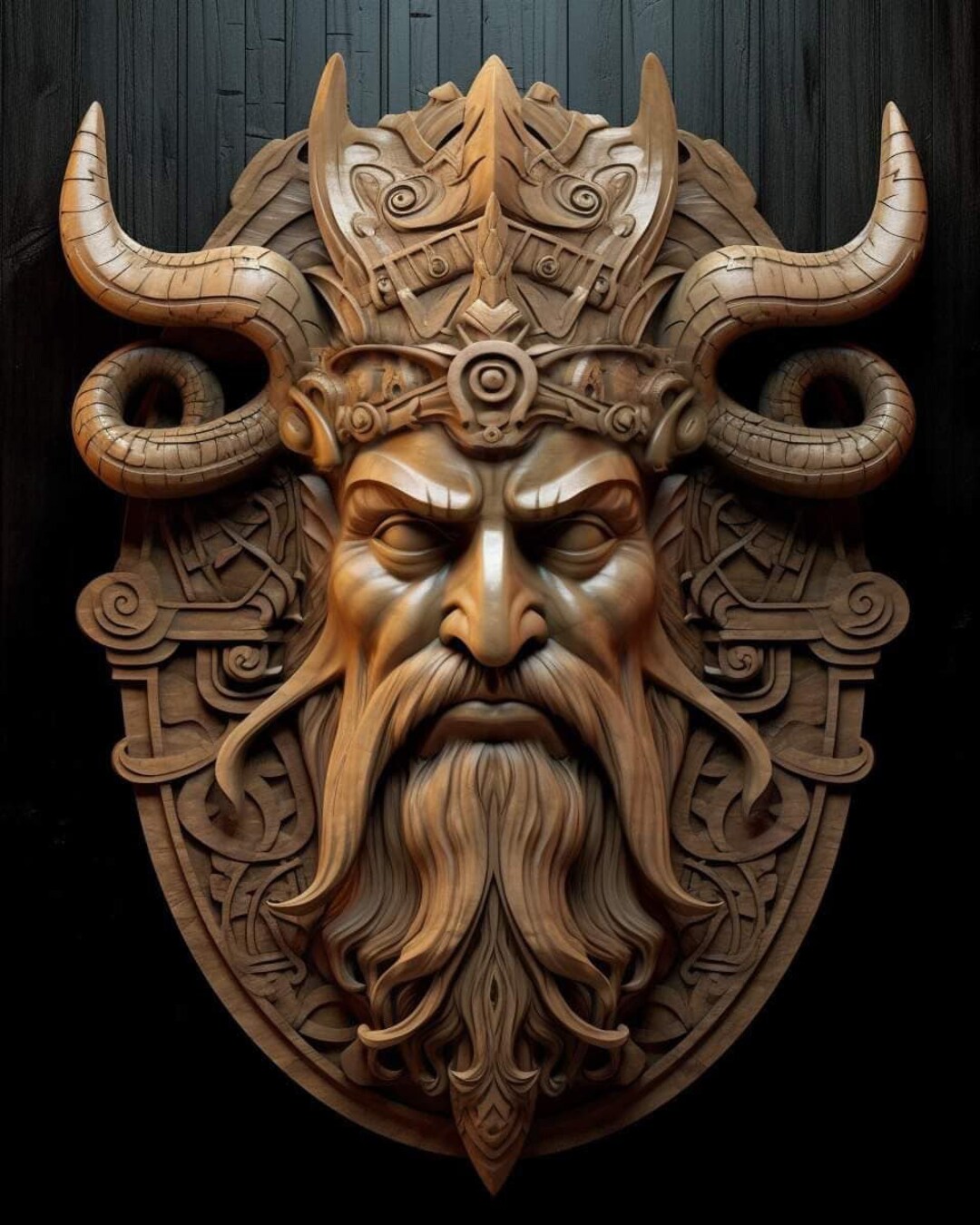 Viking Mask , Viking Coat of Arms , Panel Relief for CNC Router Aspire ...