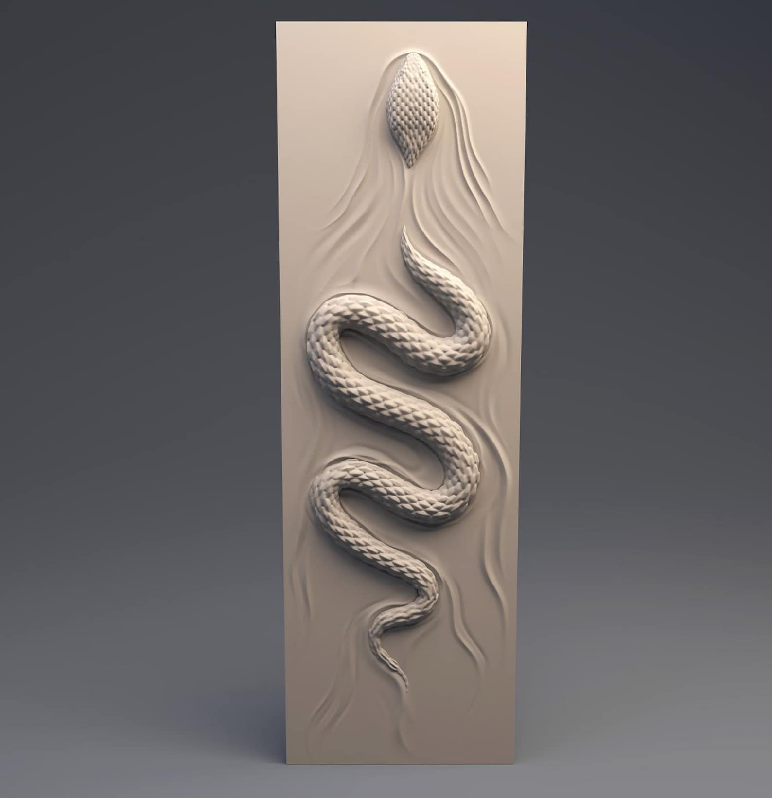 Snake Swimming Model , Wall Decor , Panel Relief for CNC Router Aspire ...