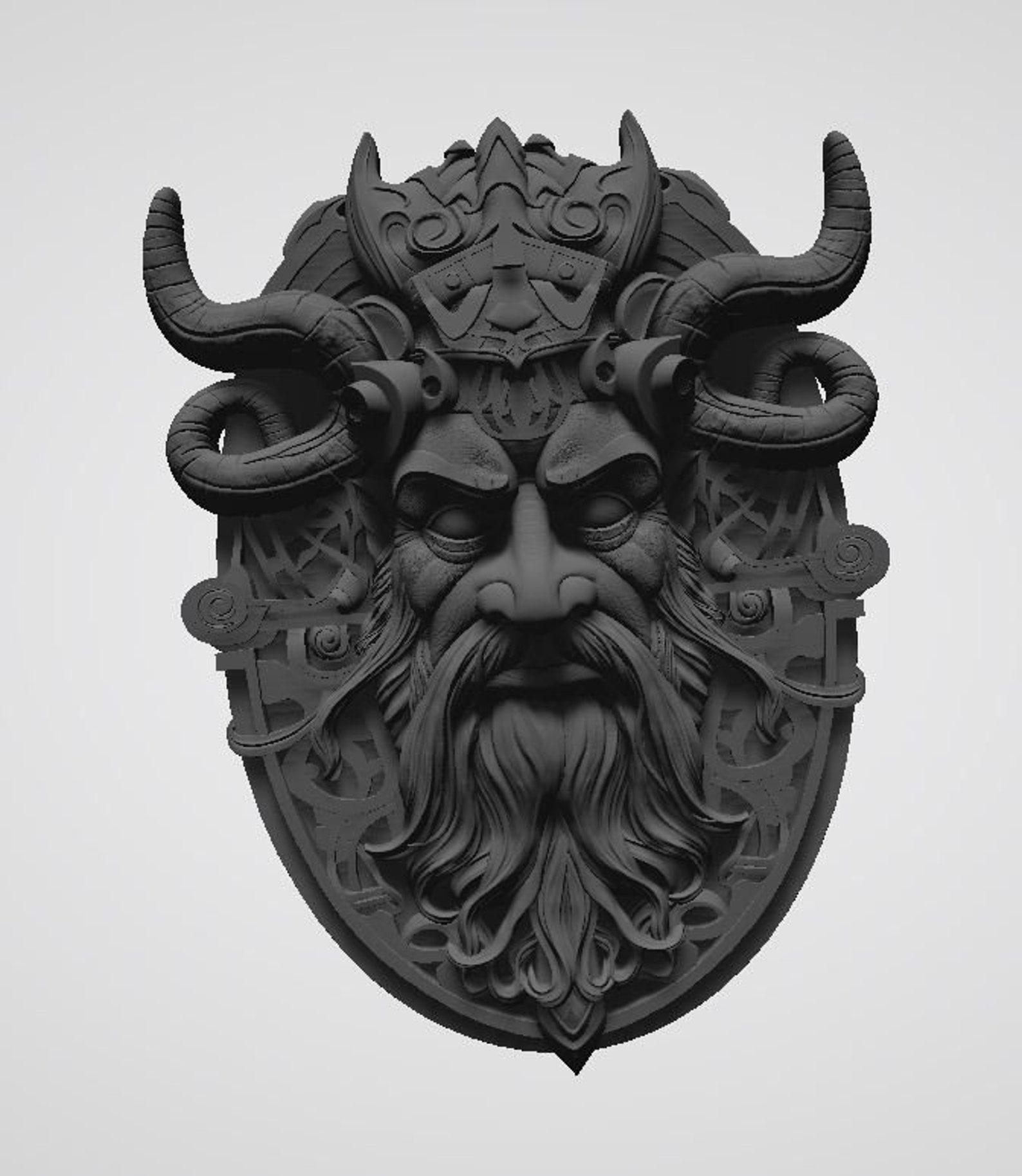 Viking Mask , Viking Coat of Arms , Panel Relief for CNC Router Aspire ...