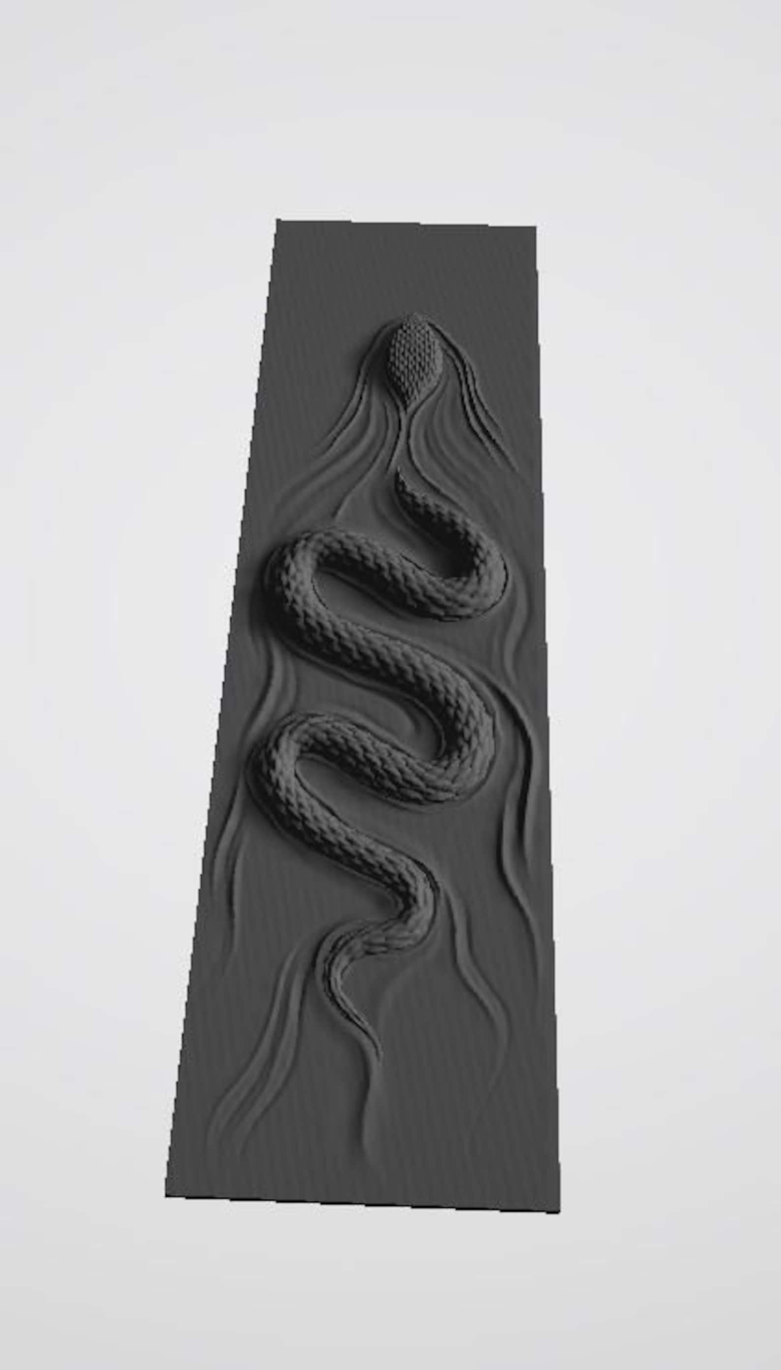 Snake Swimming Model , Wall Decor , Panel Relief for CNC Router Aspire ...