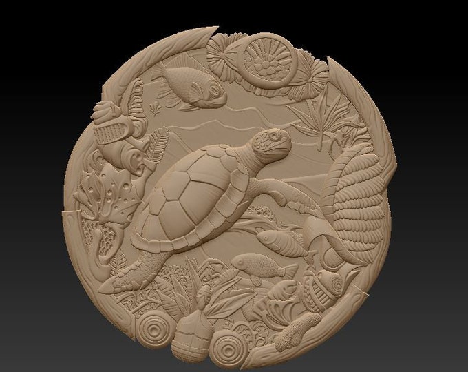 Snake Swimming Model , Wall Decor , Panel Relief for CNC Router Aspire ...