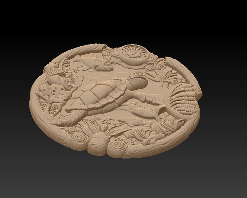 Sea Turtle 2, Animal, Freedom, Ocean, STL Model, CNC Router Engraver ...