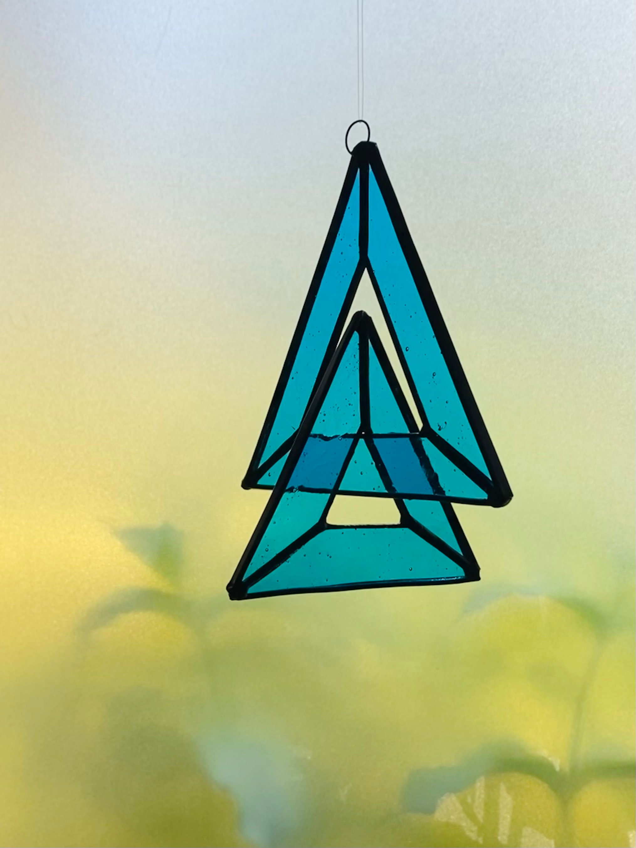 TRINITY 3D Stained Glass Modern Stained Glass Panel Sun - Etsy