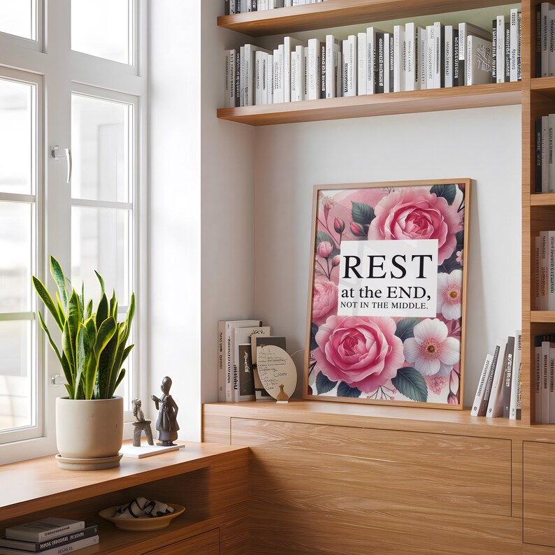 Feminine Pink Cubicle Decor |motivational Wall Art |typography Print ...