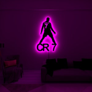 Cristiano Ronaldo LED Wall Sign: CR7 Football Decor - Etsy