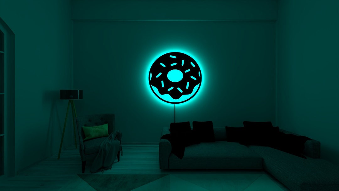 Donut LED Sign: Coffee Shop Wall Decor - Etsy
