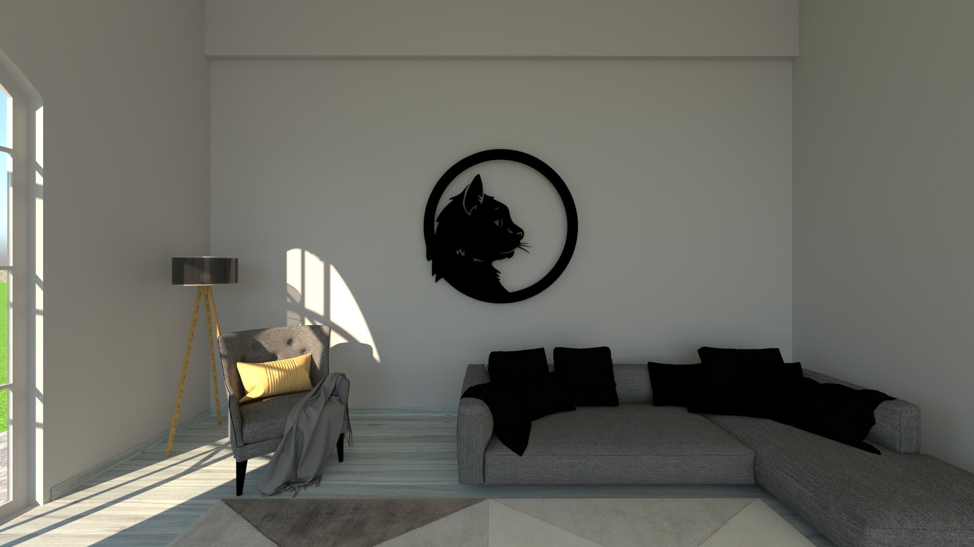 Cat Wall Decor, Cat Wall Art, Cat Wall Light, Pet Shop Gift, Cat Wall ...