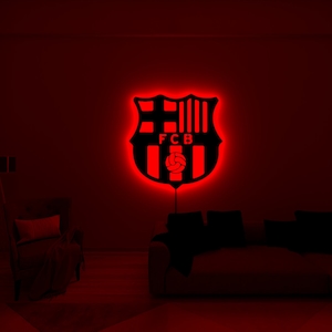 FC Barcelona LED Wall Sign: RGB Football Club Decor - Etsy