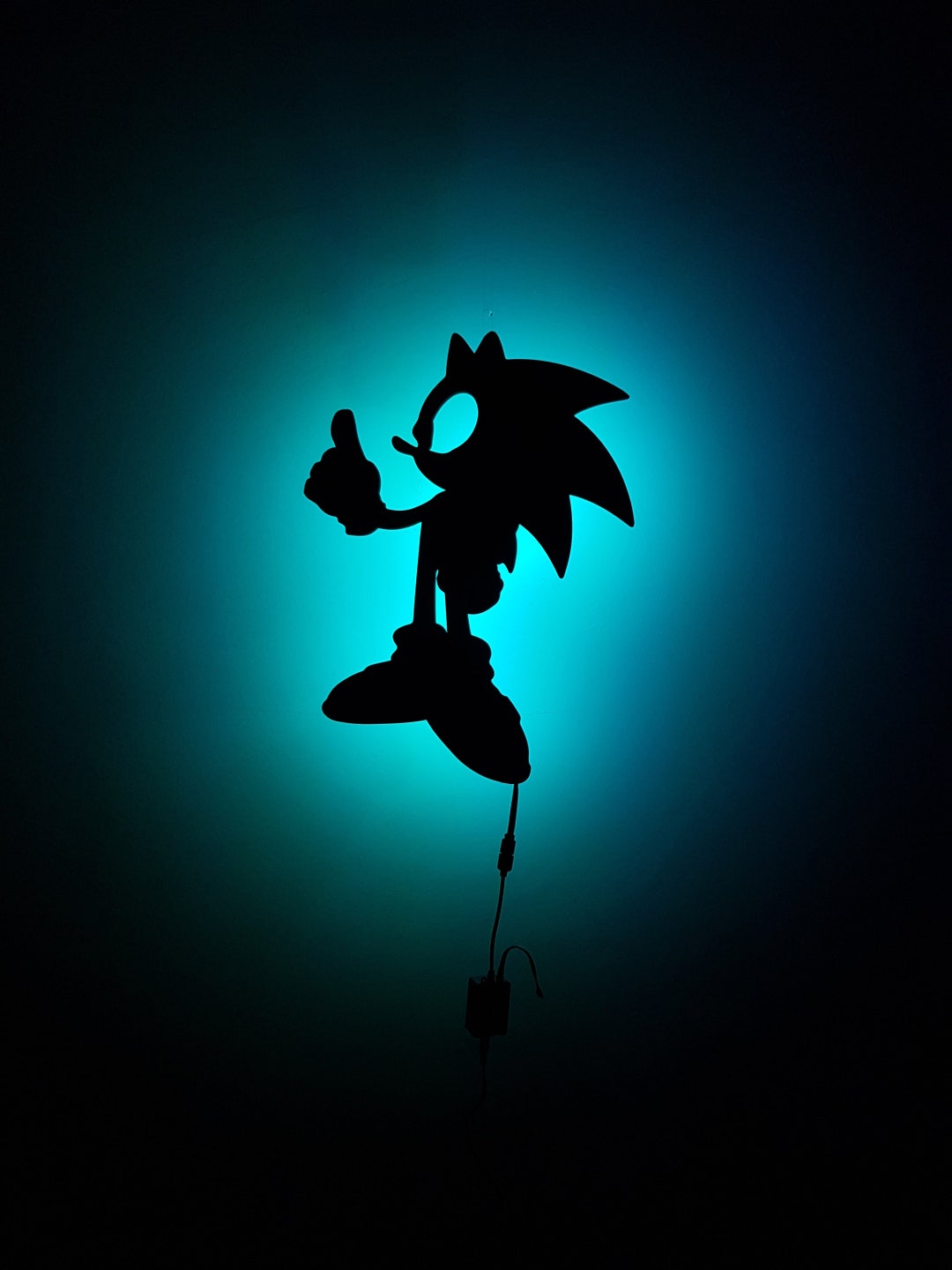 Sonic RGB Sign Sonic Wooden Wall Decor Sonic Led Light Sign - Etsy
