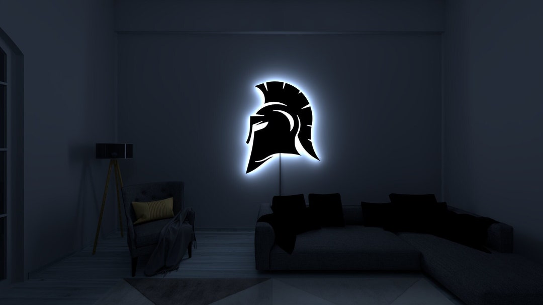Spartacus Warrior LED Wall Decor: RGB Light Sign - Etsy