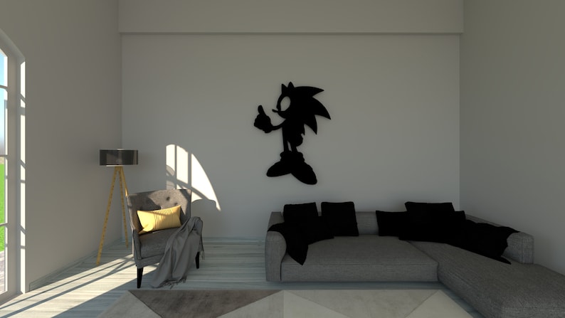 Sonic RGB Sign, Sonic Wooden Wall Decor, Sonic Led Light Sign, Rgb Wall ...