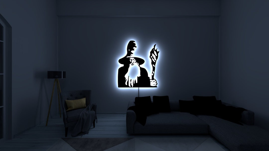 The Lord of the Rings, Gandalf Led Sign, Gandalf Wall Decor, Led ...