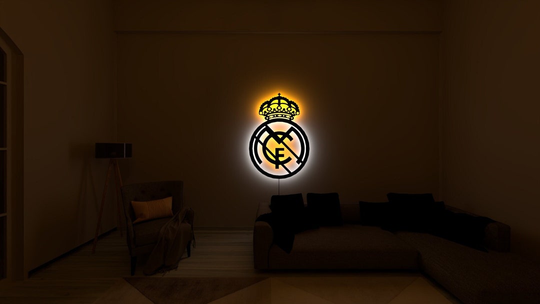 Real Madrid Led Sign, Real Madrid CF, Real Madrid Lighted up Wall Art ...