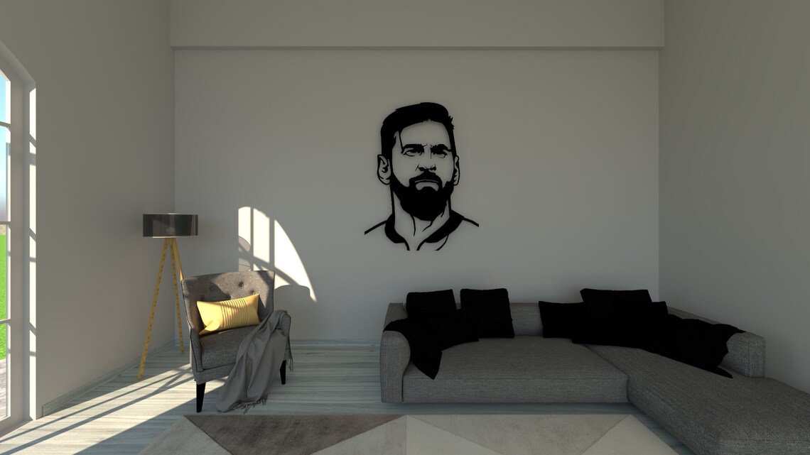 Lionel Messi Led Sign, Lionel Messi Wall Art, Football Led Sign, Kids ...