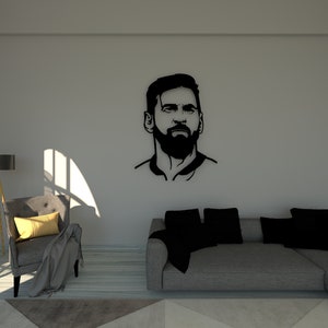 Lionel Messi Led Sign, Lionel Messi Wall Art, Football Led Sign, Kids ...