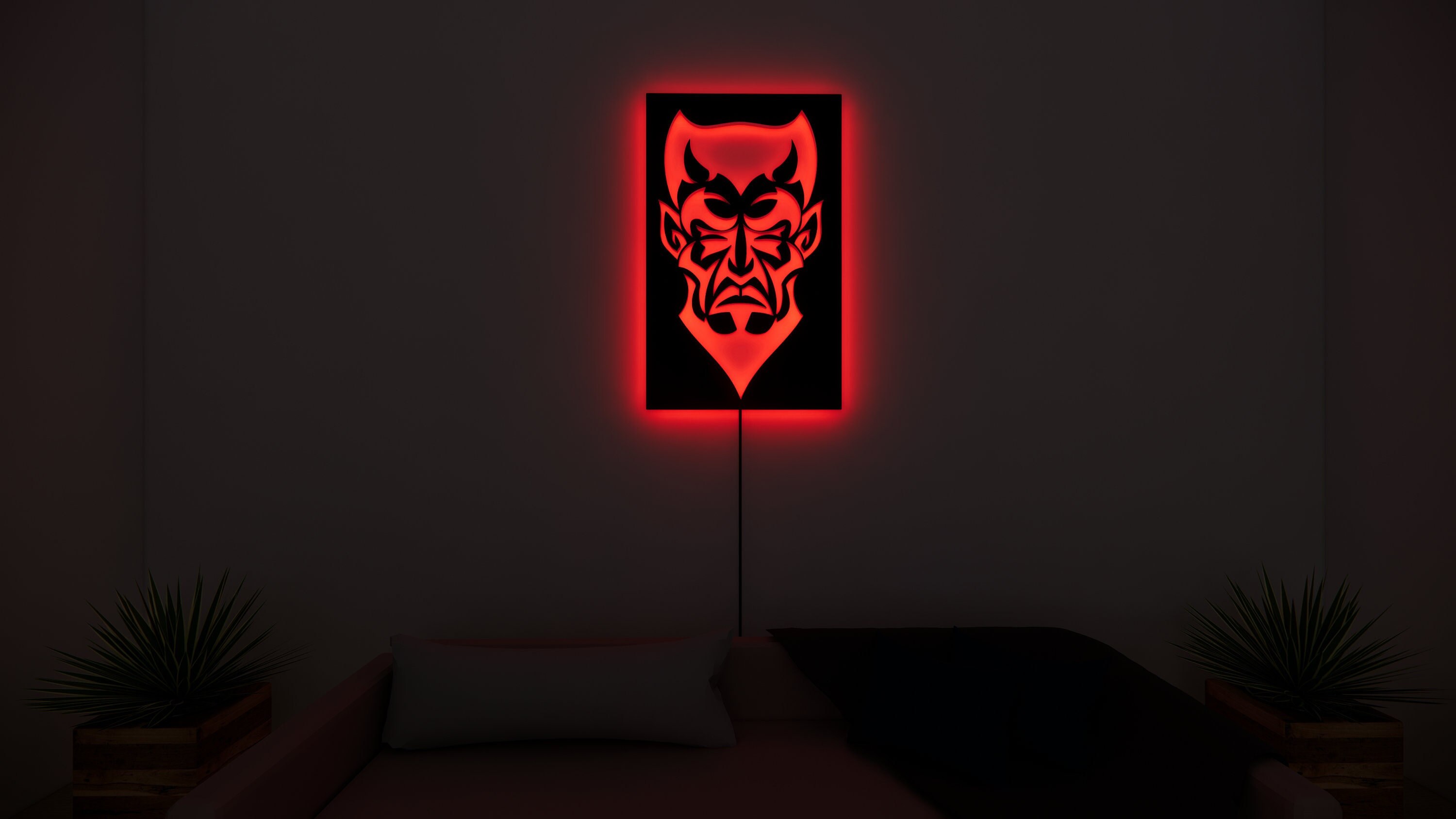 Devil Wall Art Devils Led Sign Led Sign for Wall Wall - Etsy