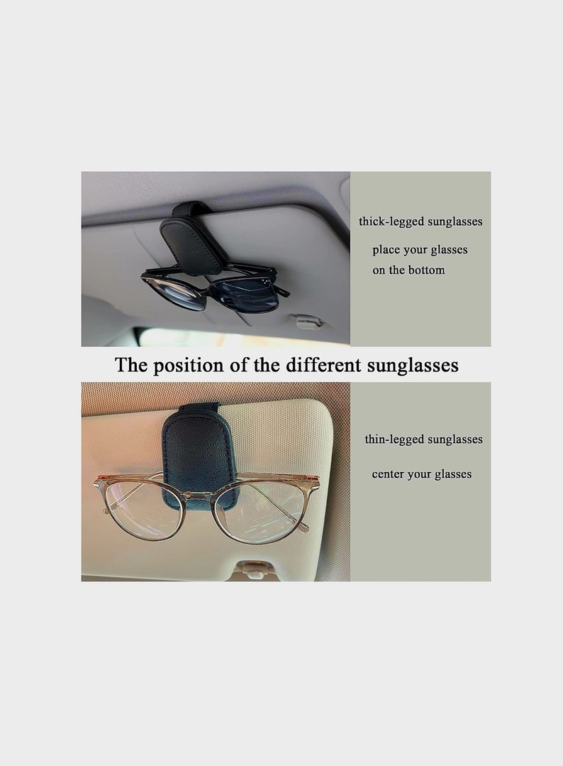 2 Pack Car Sunglass Holder Eyeglass Hanger Clip For Car Eyeglass