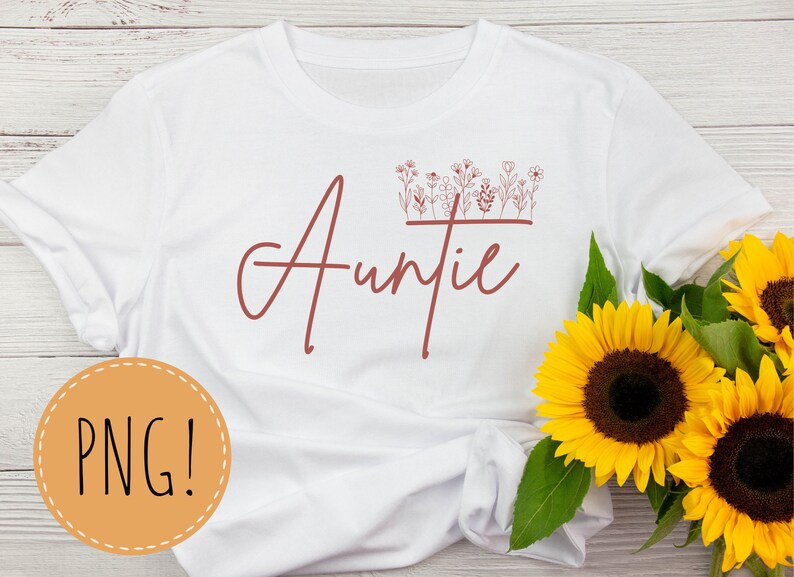 Auntie Png, Aunt Png, Wildflower Auntie Png, Mauve Auntie Png - Etsy