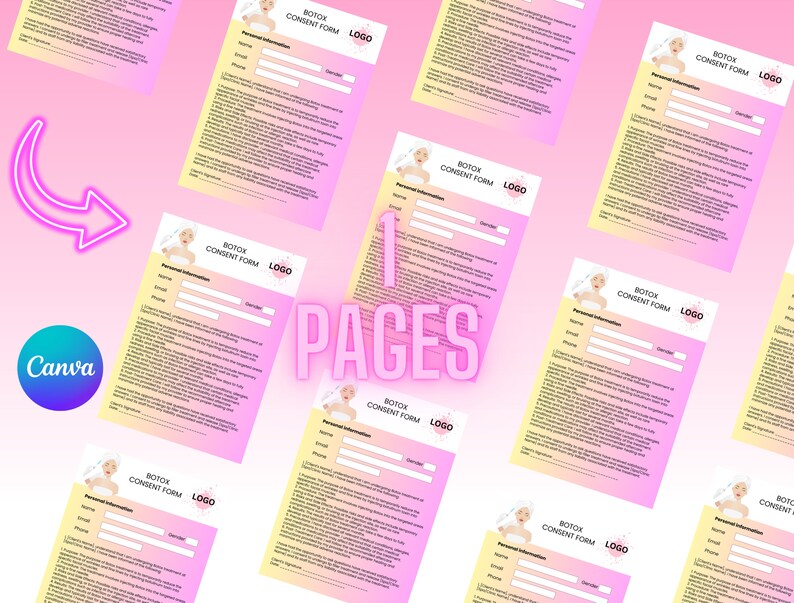 Botox Consent Form Add Your Logo and Print - Etsy