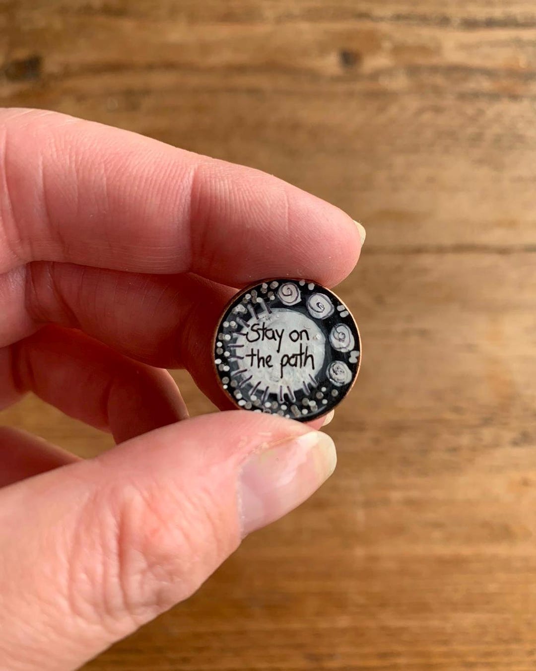 Lucky Penny Pocket Hug, With Motivational Message ~ Stay on the Path - Etsy