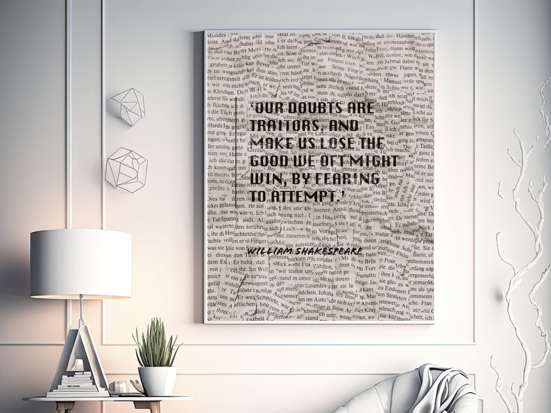 Shakespeare Quote, Book Page Print, Gift for Book Lover, Literary Gift ...
