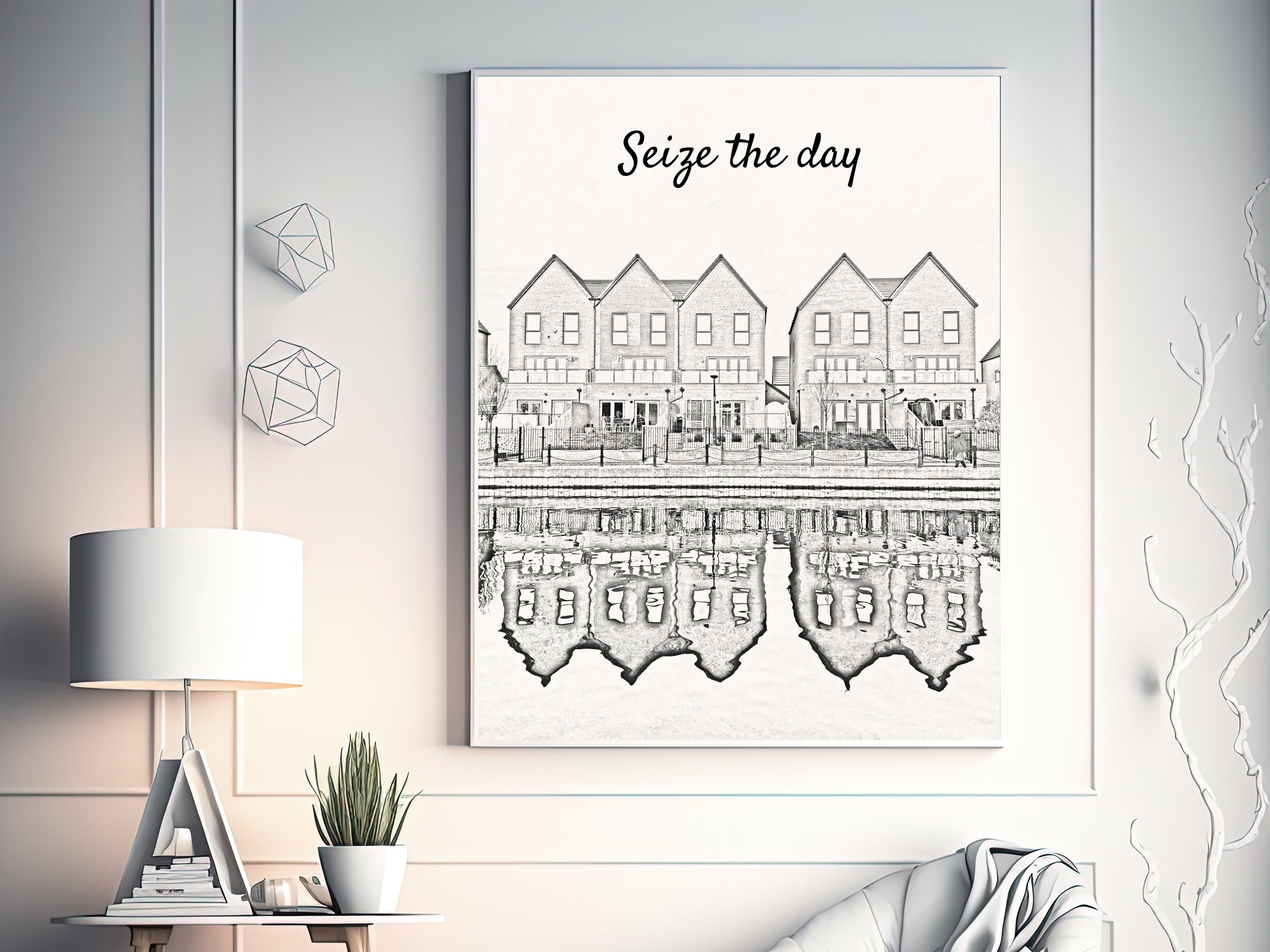 Seize the Day | Pencil Drawing Artwork | Vintage Architecture Poster ...