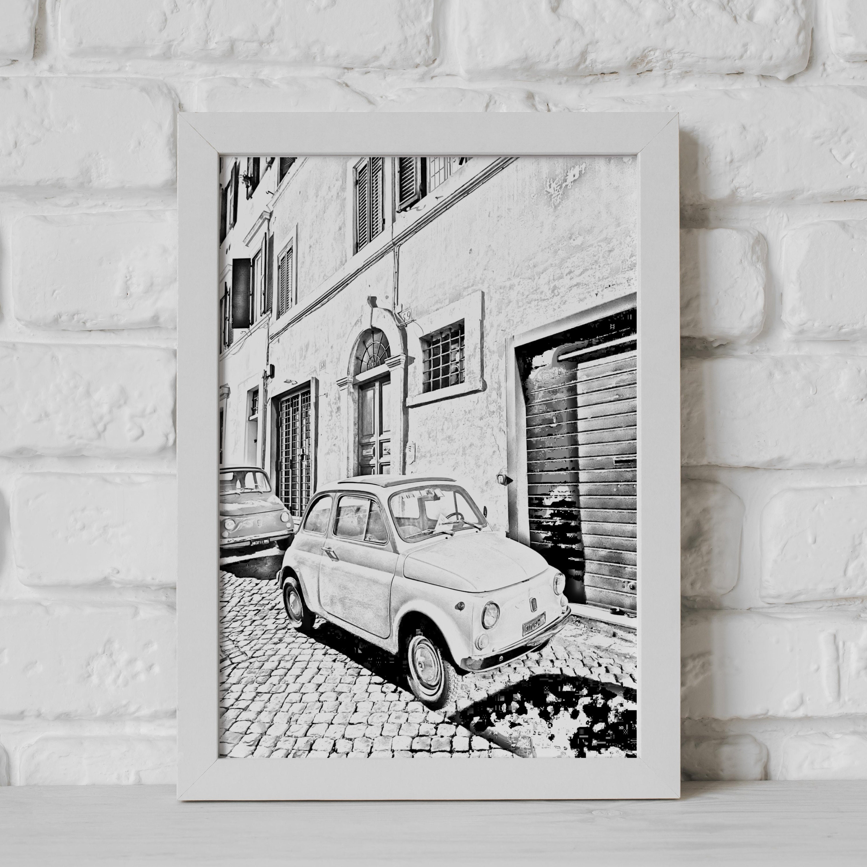 Italy Street Sketch Art Pencil Drawing Charcoal Line Art Black and ...