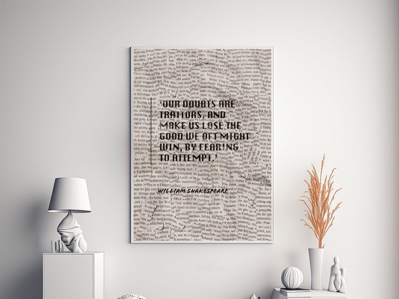 Shakespeare Quote, Book Page Print, Gift for Book Lover, Literary Gift ...