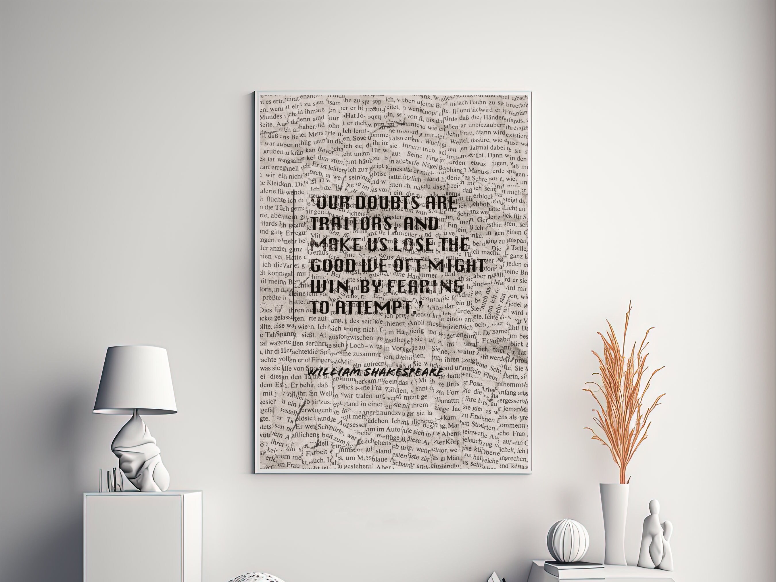 Shakespeare Quote, Book Page Print, Gift for Book Lover, Literary Gift ...