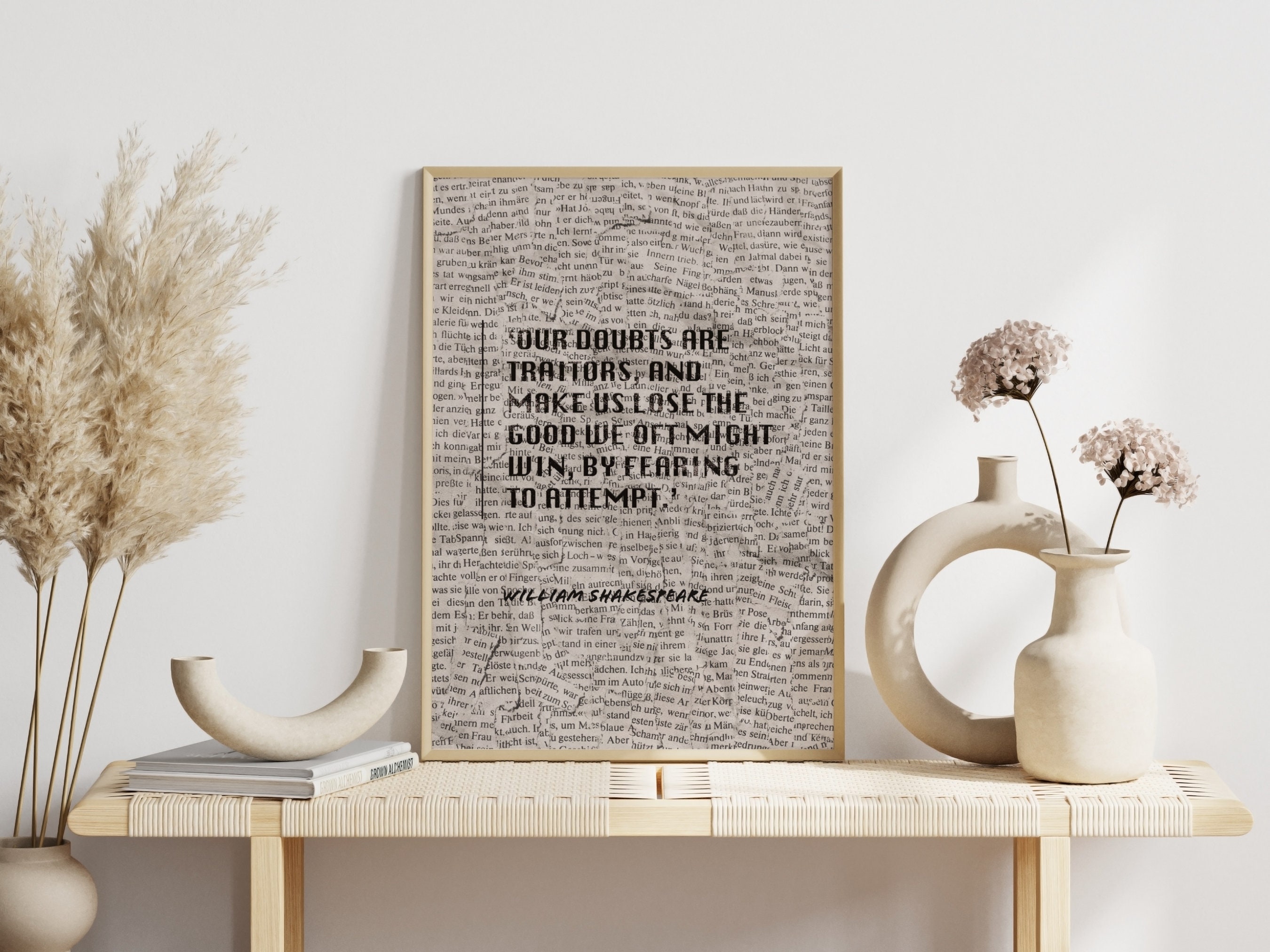 Shakespeare Quote, Book Page Print, Gift for Book Lover, Literary Gift ...