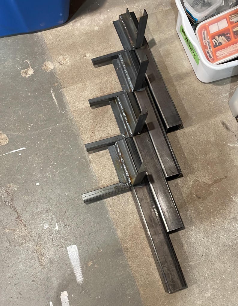 Set of 4 Legs for a DIY Bed, Steel Welded Legs, Heavy Duty Metal Legs ...