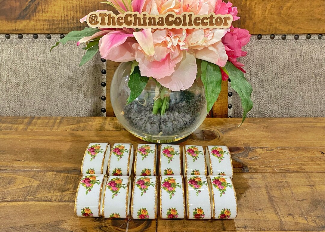 Set of 12 Royal Albert Old Country Roses Napkin Rings - Etsy