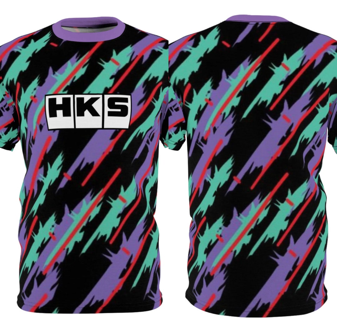Sublimation Retro HKS Old Logo Tribute Oil Slick Shirt, HKS Oil Slick ...