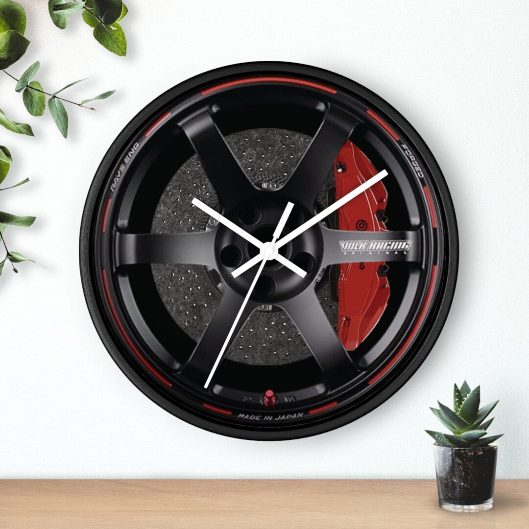 Novelty Black TE37 Rays Wheels Wall Clock Volk Racing Garage - Etsy