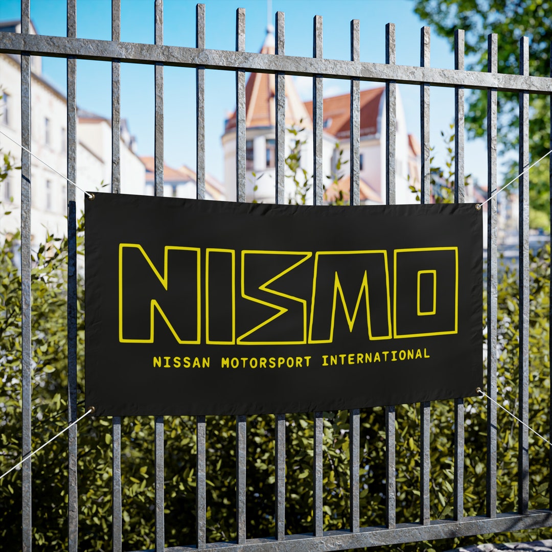 Vintage Nismo Old Gold Logo Racetrack Banner, JDM Garage Banner, Nismo ...