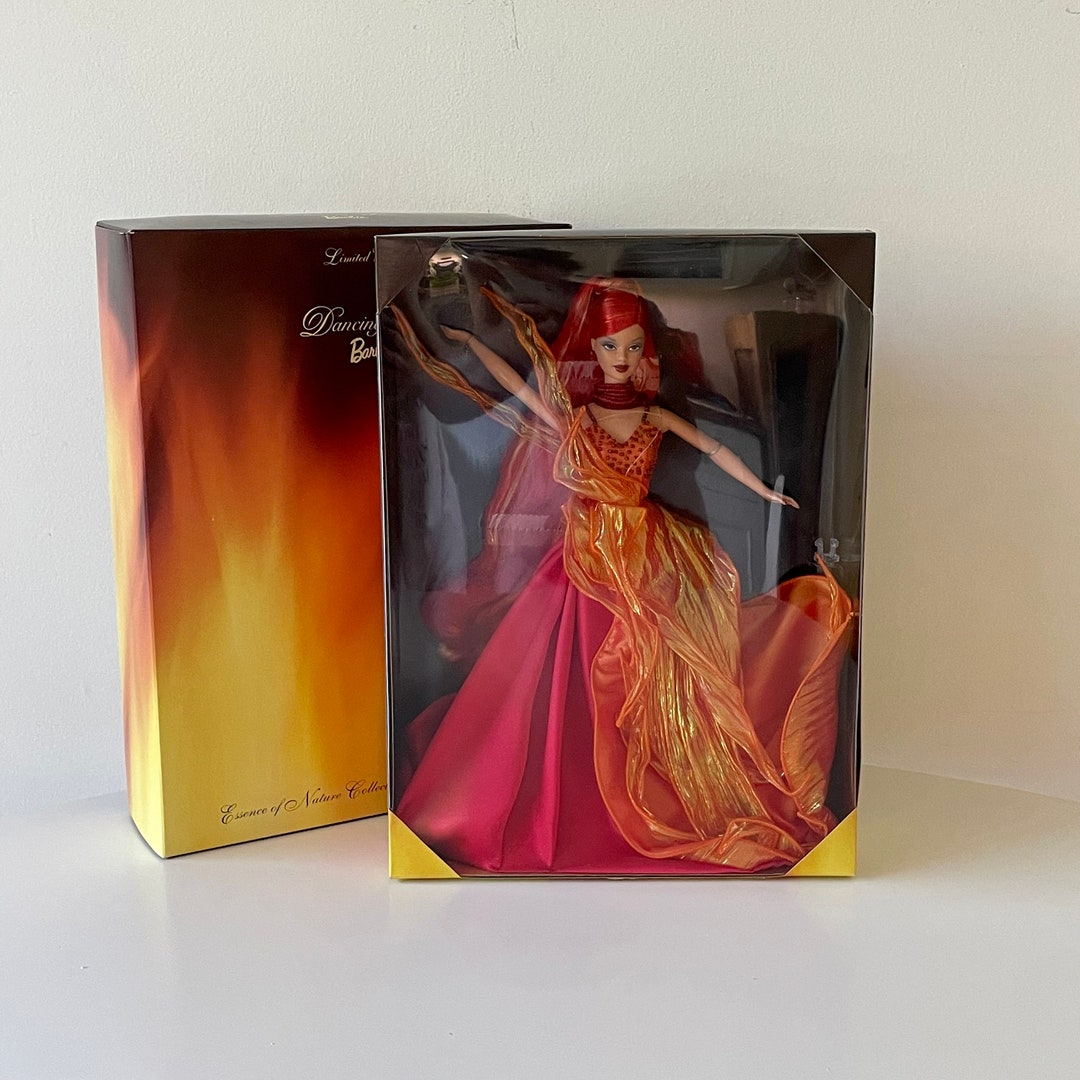 NRFB Dancing Fire Barbie Doll MIB, Essence of Nature Collection ...