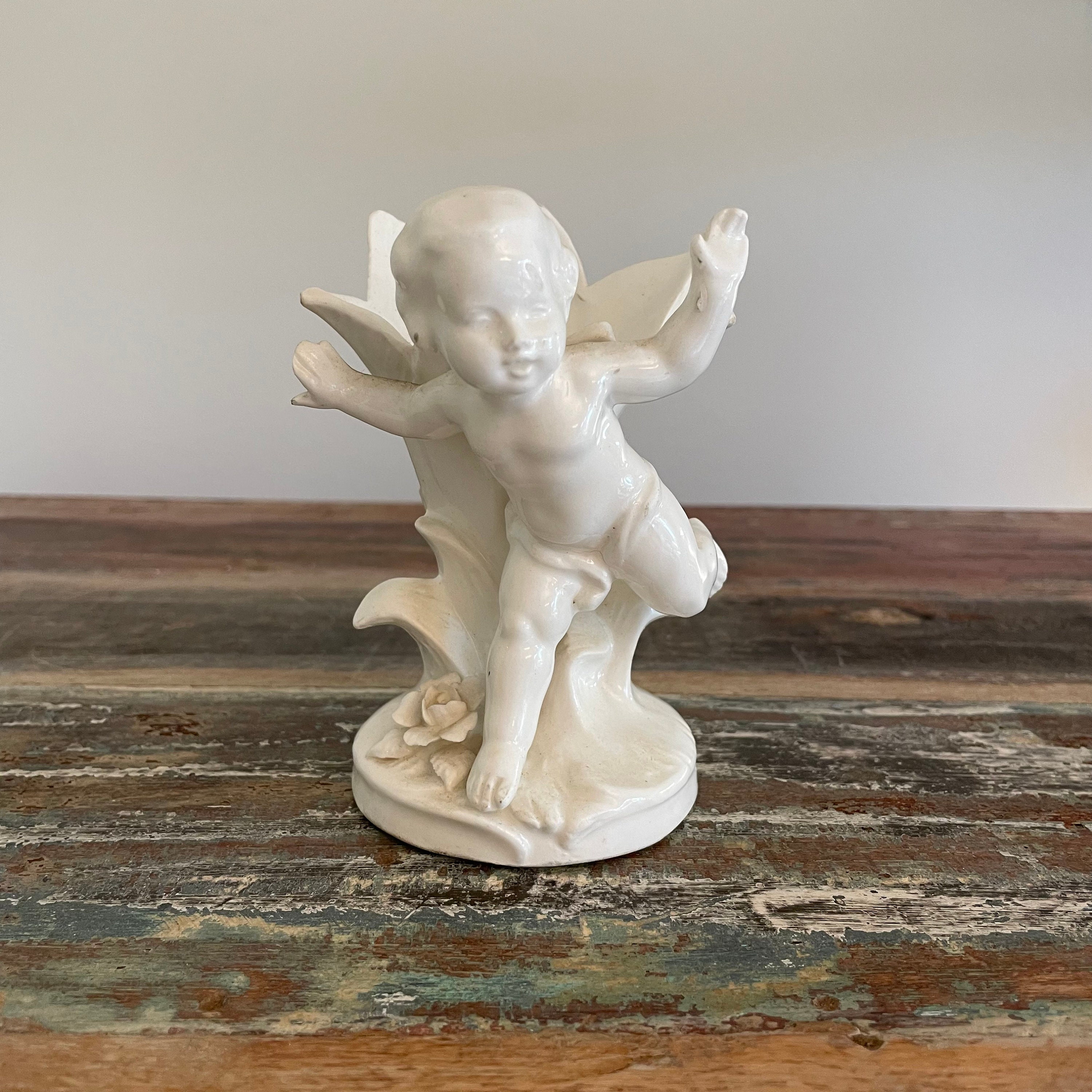 Vintage Ardalt Cherub Tulip Porcelain Bud Vase | Antique French Decor ...