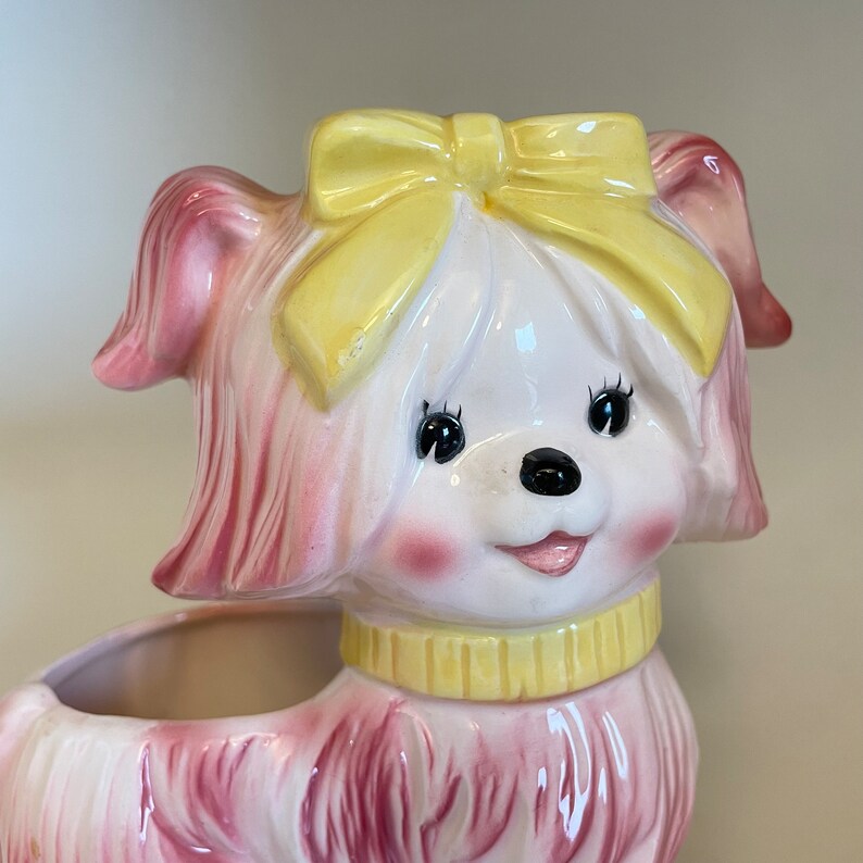Inarco Vintage Kitsch Yorkshire Terrier Dog Planter | Kitsch Japan ...