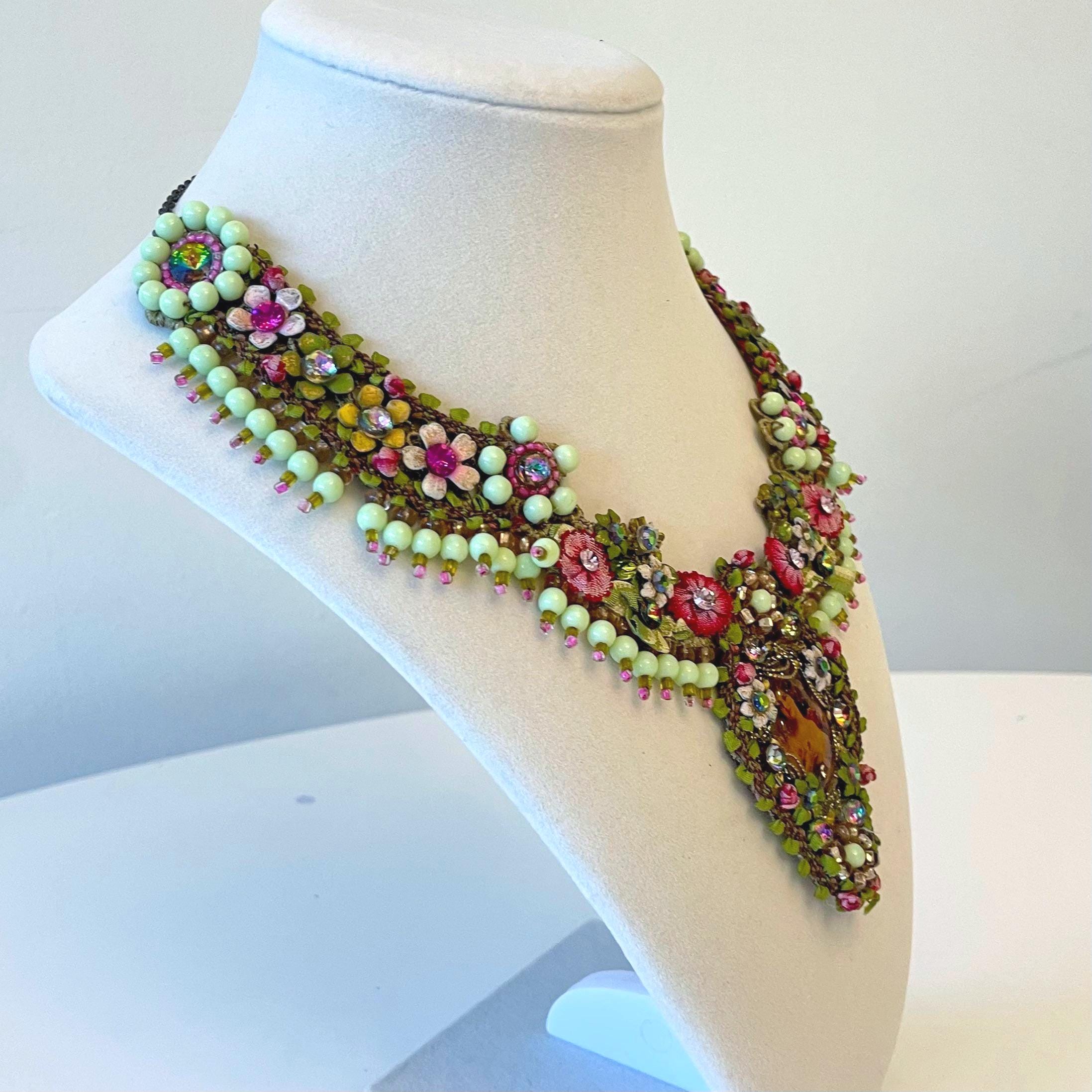 Vintage Michal Negrin Statement Necklace – Romantic Cameo Portrait With ...
