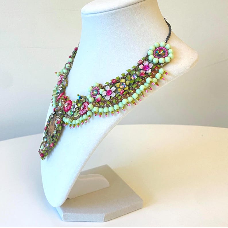 Vintage Michal Negrin Statement Necklace – Romantic Cameo Portrait With ...