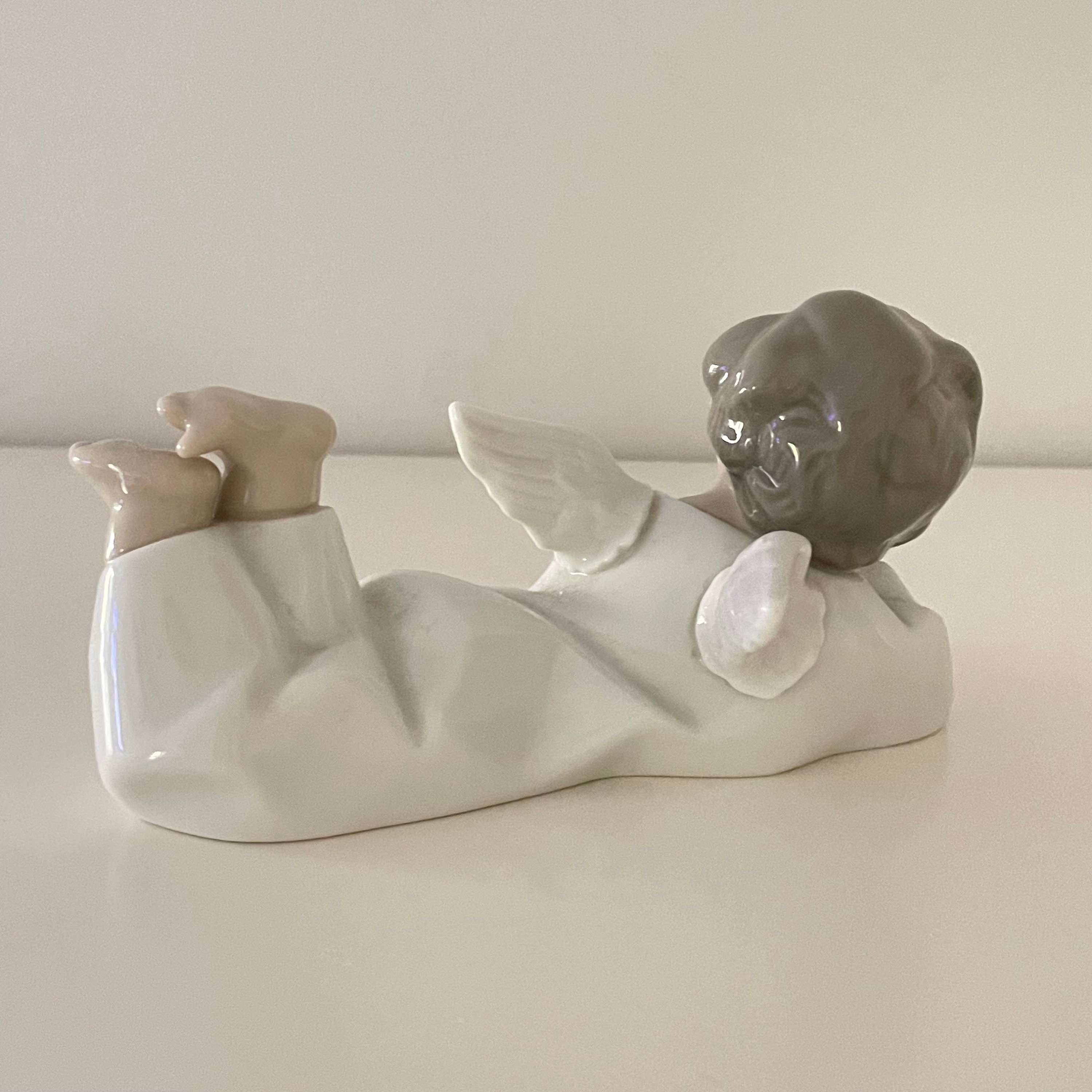 Lladro Angel Laying Down 4541 Porcelain Figurine in Original Box, Made ...