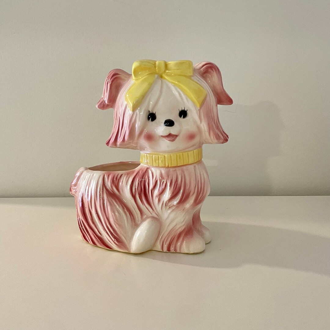 Inarco Vintage Kitsch Yorkshire Terrier Dog Planter | Kitsch Japan ...