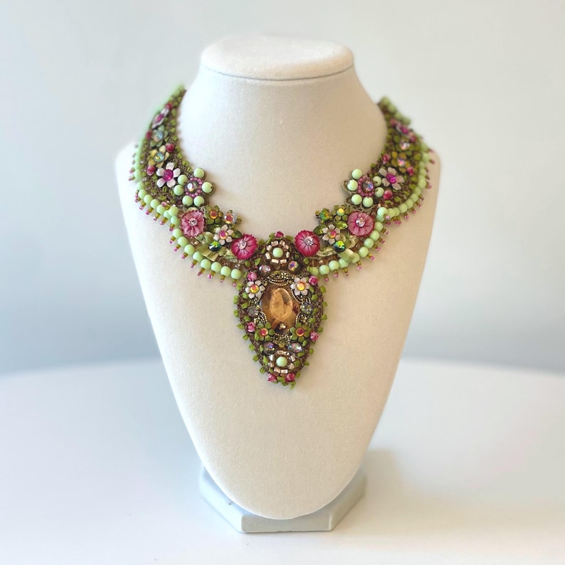 Vintage Michal Negrin Statement Necklace – Romantic Cameo Portrait With ...