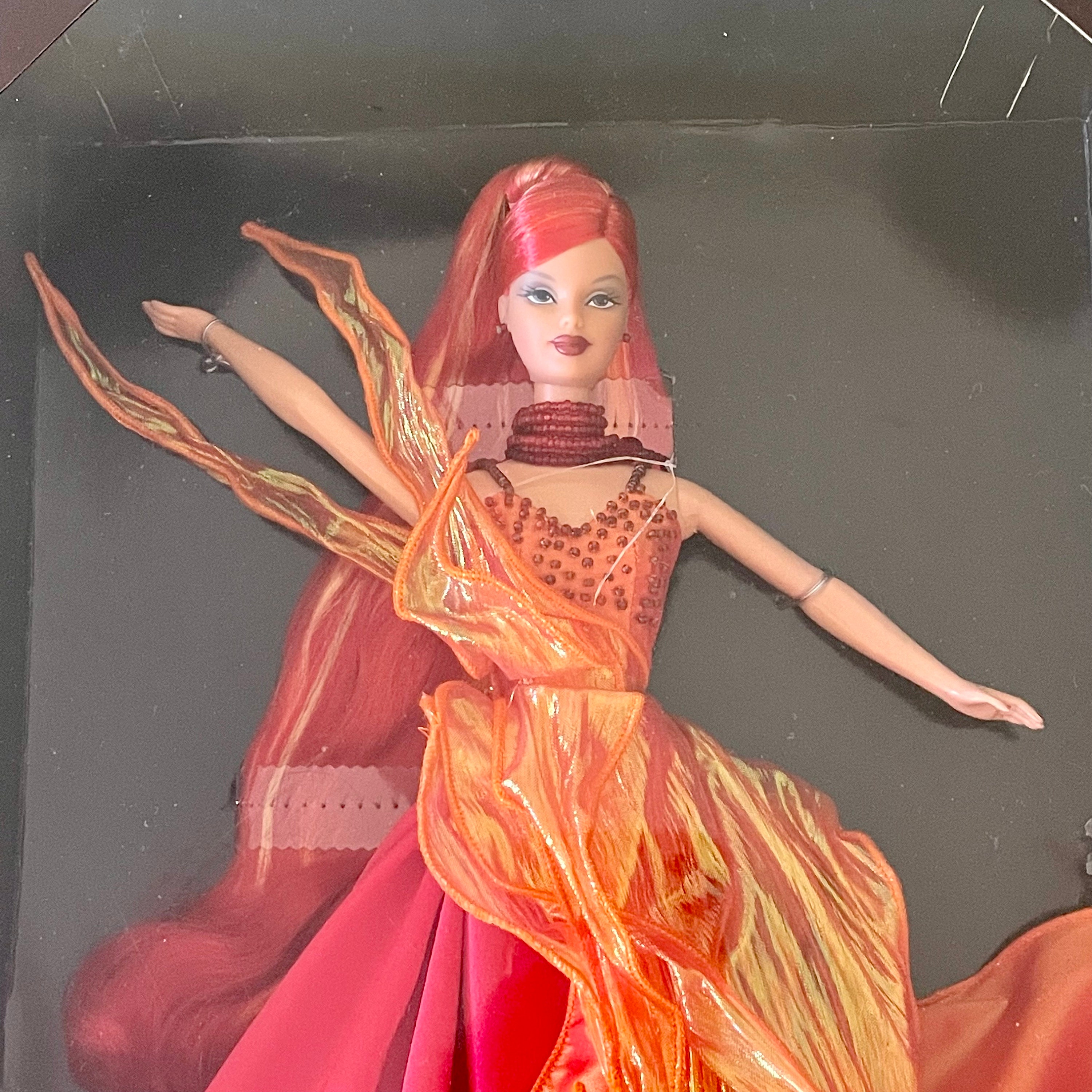 NRFB Dancing Fire Barbie Doll MIB, Essence of Nature Collection ...