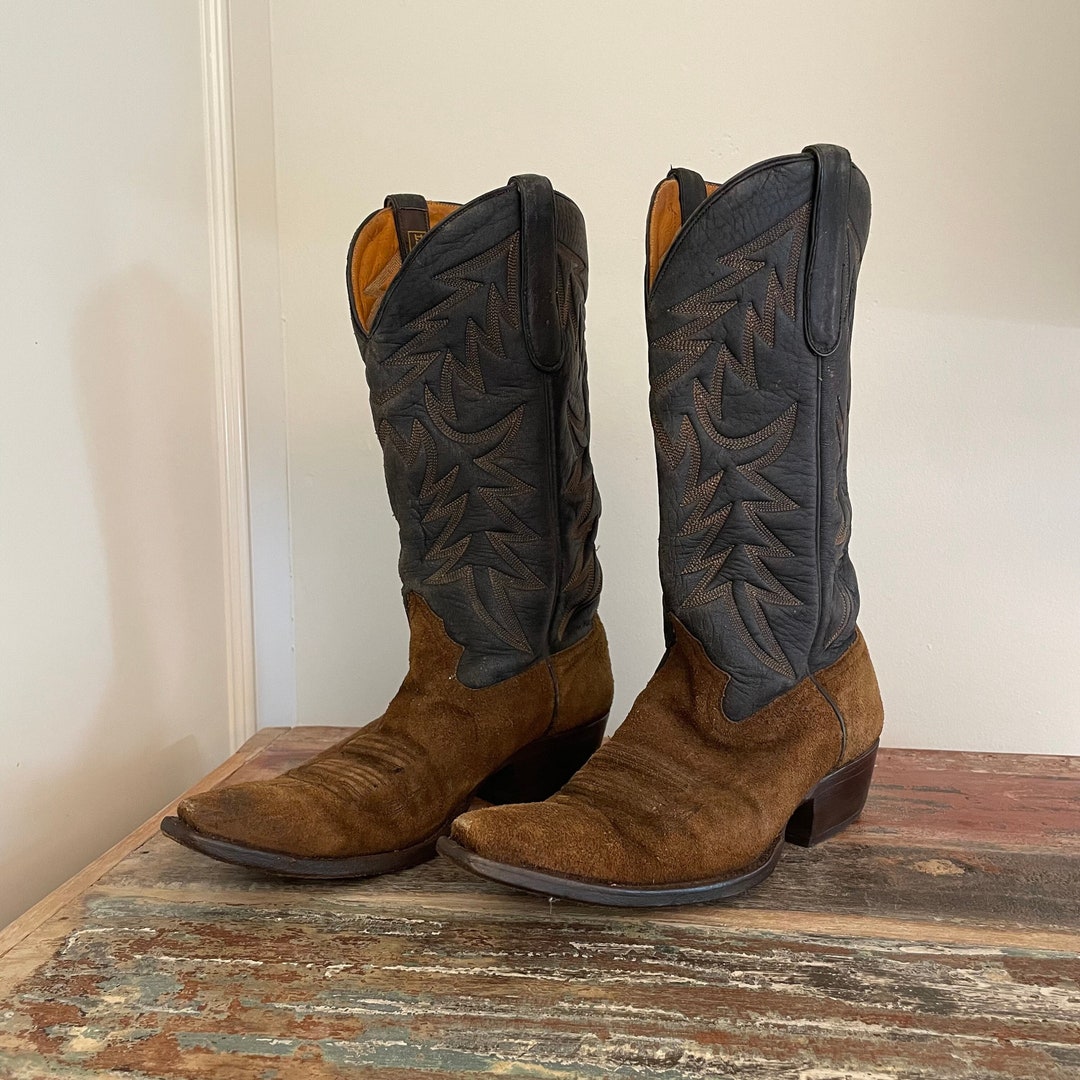 Vintage Liberty Cowboy Boots Leather & Suede, Women's Size 7 Shoes ...