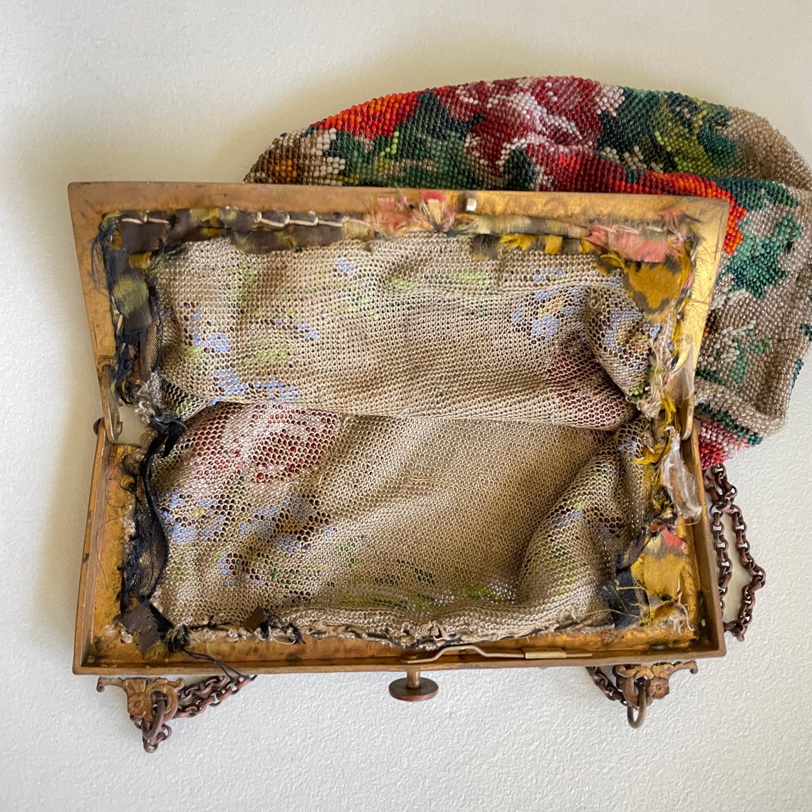 Antique 1910s / 1920s Edwardian Handbag Floral Rose Beaded - Etsy