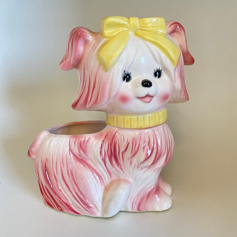 Inarco Vintage Kitsch Yorkshire Terrier Dog Planter | Kitsch Japan ...