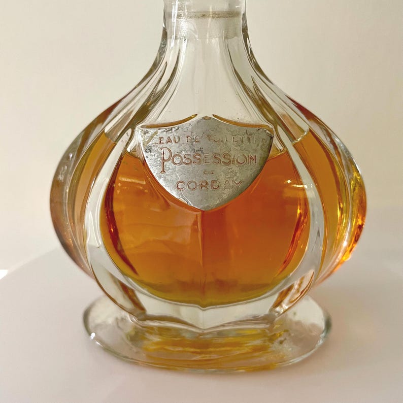 Vintage Corday Possession Perfume: French Crystal Bottle, Fan Stopper ...