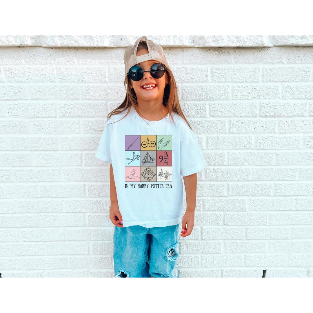 Kids Harry Potter Tshirt, in My Era, Bookworm Shirt, Hufflepuff Nerd ...