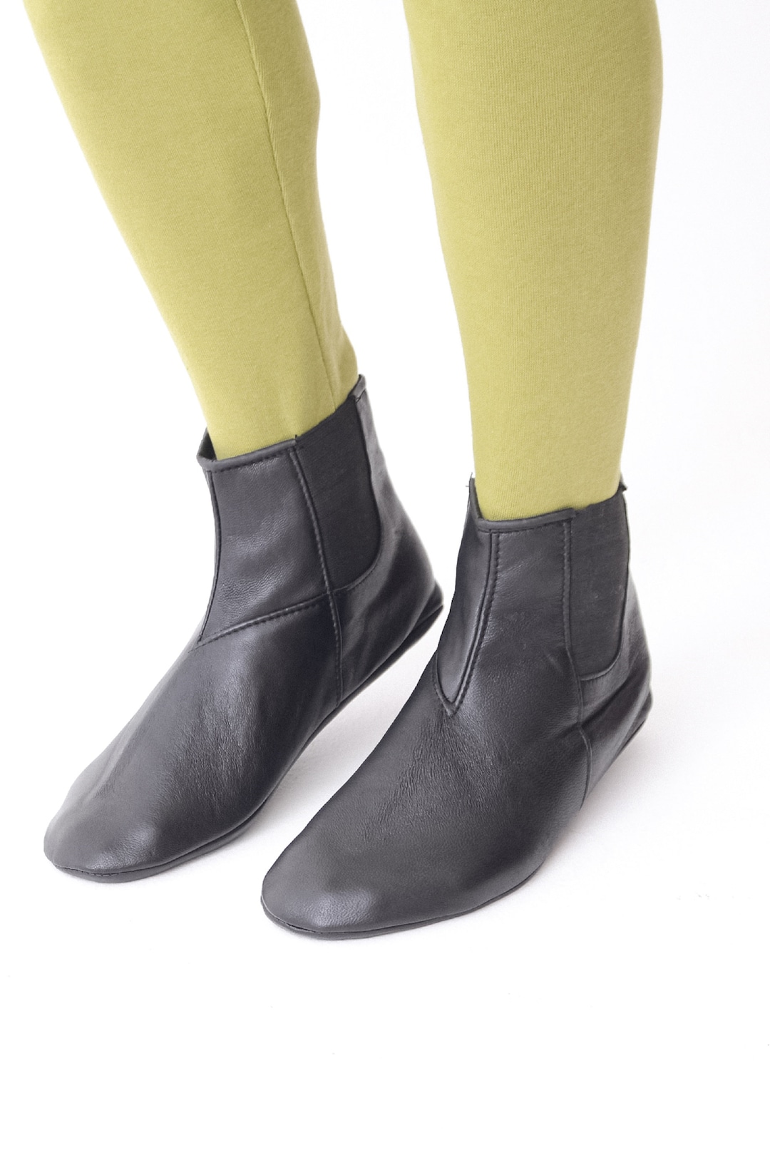 100% Genuine Sheep Leather Socks With Double Rubber Men Size , Winter ...